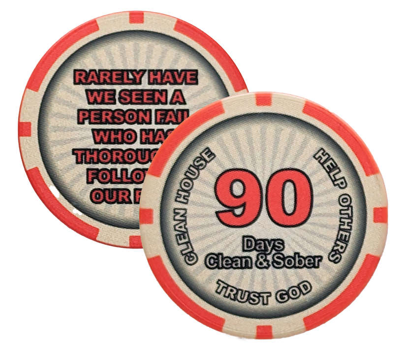 90 Day AA Coin Sobriety Chip — MY RECOVERY STORE