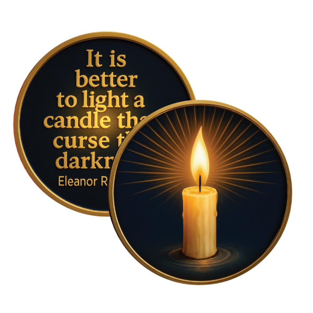 Light a Candle Sobriety Chip – Recovery Encouragement Token | AA & Sob ...