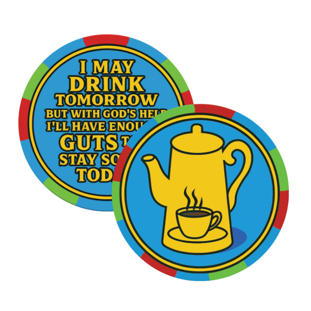 Stay Sober Today Sobriety Chip – Coffee Pot Recovery Token | AA Encour ...